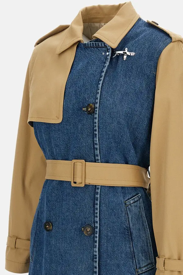 FAY Trench In Drill Di Cotone E Denim