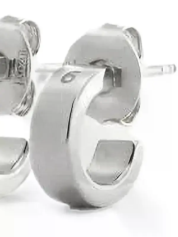 MAISON MARGIELA Logo Engraved Hoop Earrings