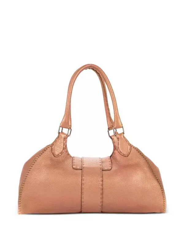 Fendi Selleria Buckle Shoulder Bag - Neutrals