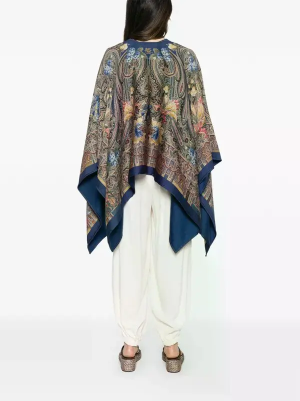 Etro Paisley Print Cape Jacket