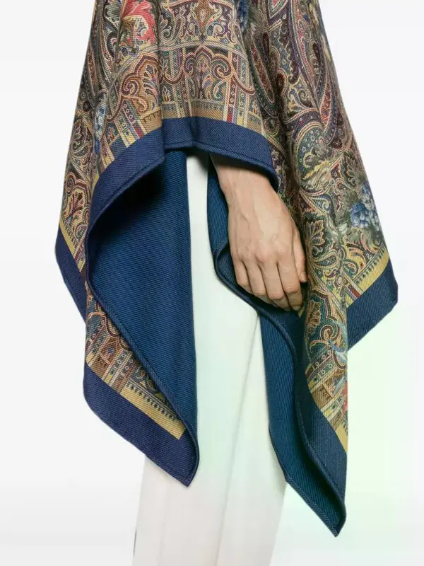 Etro Paisley Print Cape Jacket