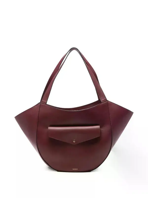 WANDLER Asymmetric Leather Tote Bag - Red