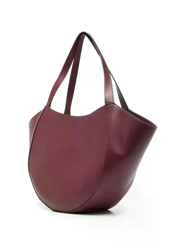 WANDLER Asymmetric Leather Tote Bag - Red