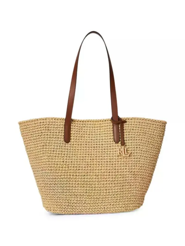Ralph Lauren Large Lainey Woven Shoulder Bag