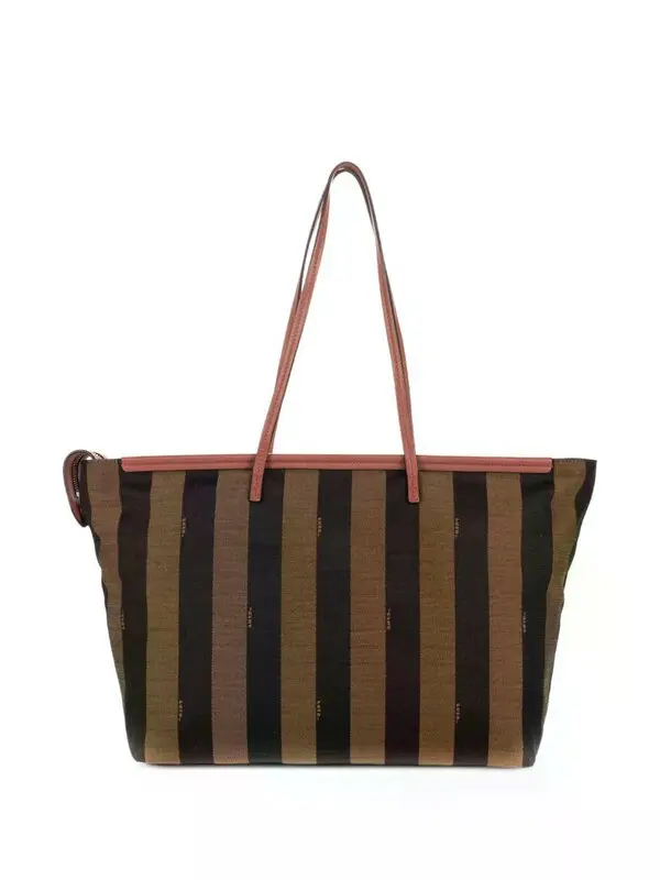 Fendi Pequin Zip Shoulder Bag - Black