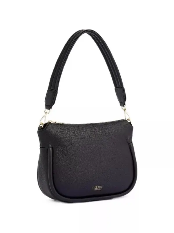 OSPREY Grained Leather Shoulder Bag - Black