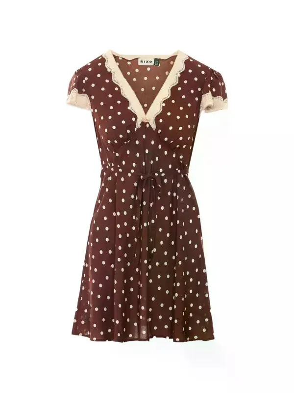 Rixo Cely Polka-dot Dress