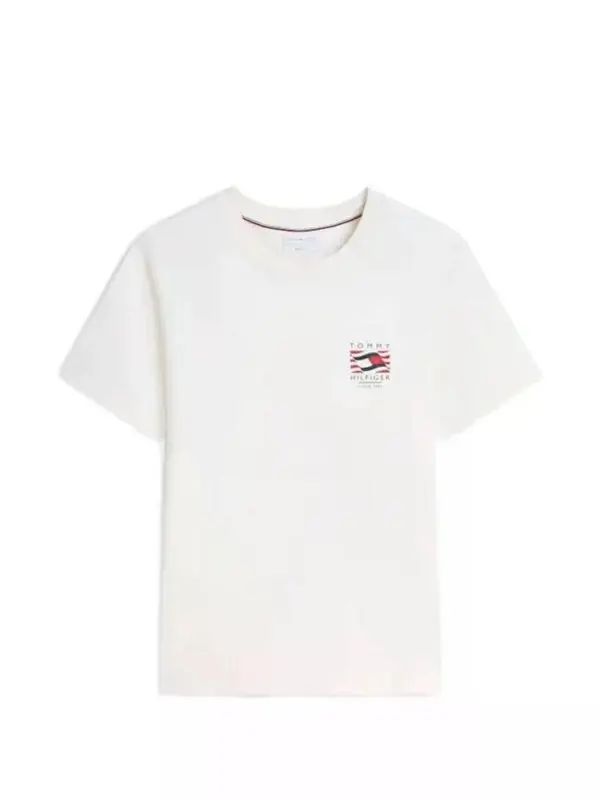 Tommy Hilfiger Logo-print Short-sleeve T-shirt - White