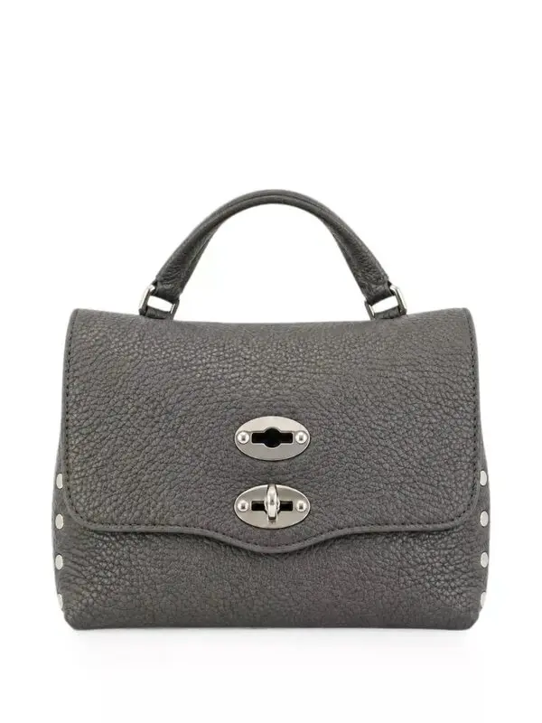 ZANELLATO Baby Postina Studded Leather Shoulder Bag