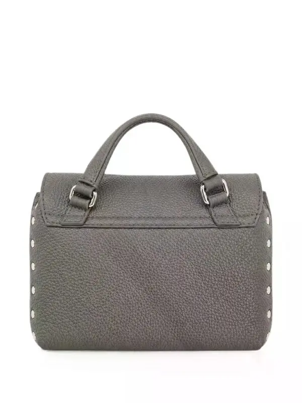 ZANELLATO Baby Postina Studded Leather Shoulder Bag