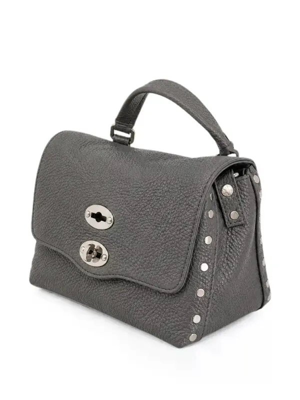 ZANELLATO Baby Postina Studded Leather Shoulder Bag