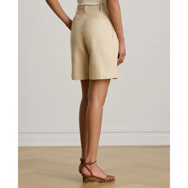 Ralph Lauren Pleated Linen-cotton Tweed Bermuda Shorts