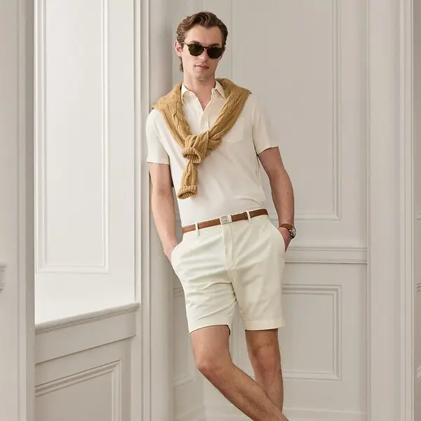Ralph Lauren Purple Label Hand-tailored Stretch Chino Shorts