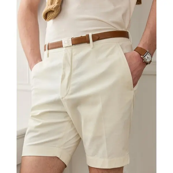 Ralph Lauren Purple Label Hand-tailored Stretch Chino Shorts