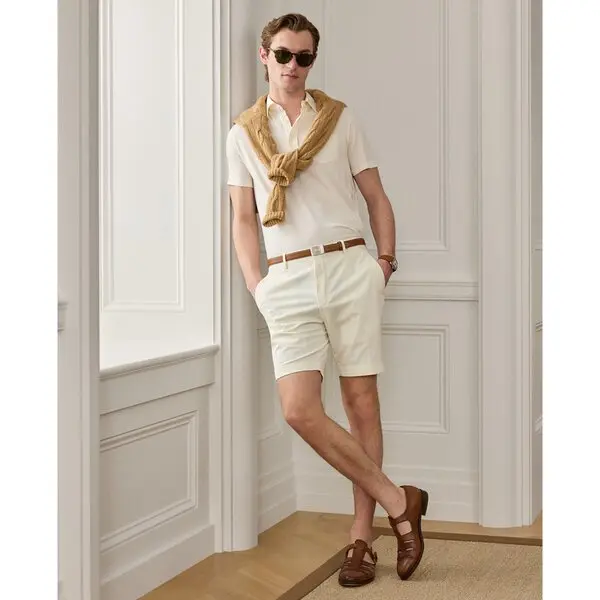 Ralph Lauren Purple Label Hand-tailored Stretch Chino Shorts