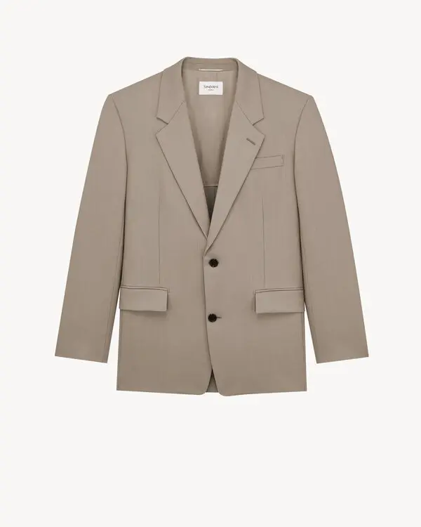 Saint Laurent Single-breasted Jacket In Wool And Mohair