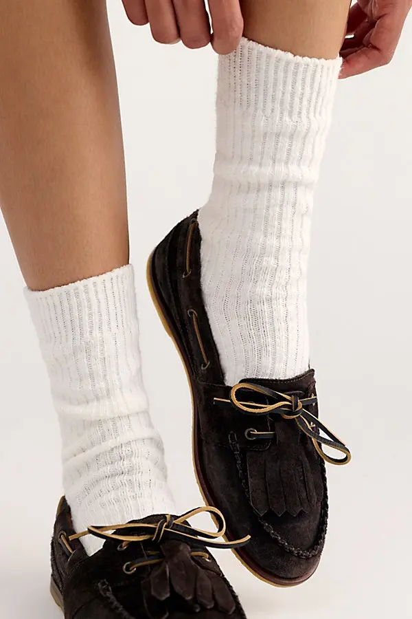 LE BON SHOPPE Cottage Socks - White Linen