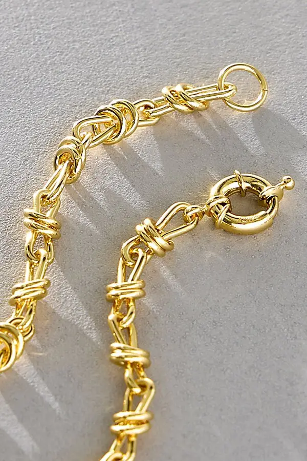 GHOST LONDON Plated Polly Knot Necklace