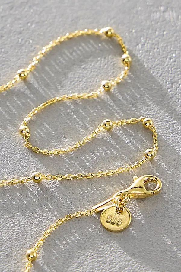 GHOST LONDON Plated Beaded Chain Necklace