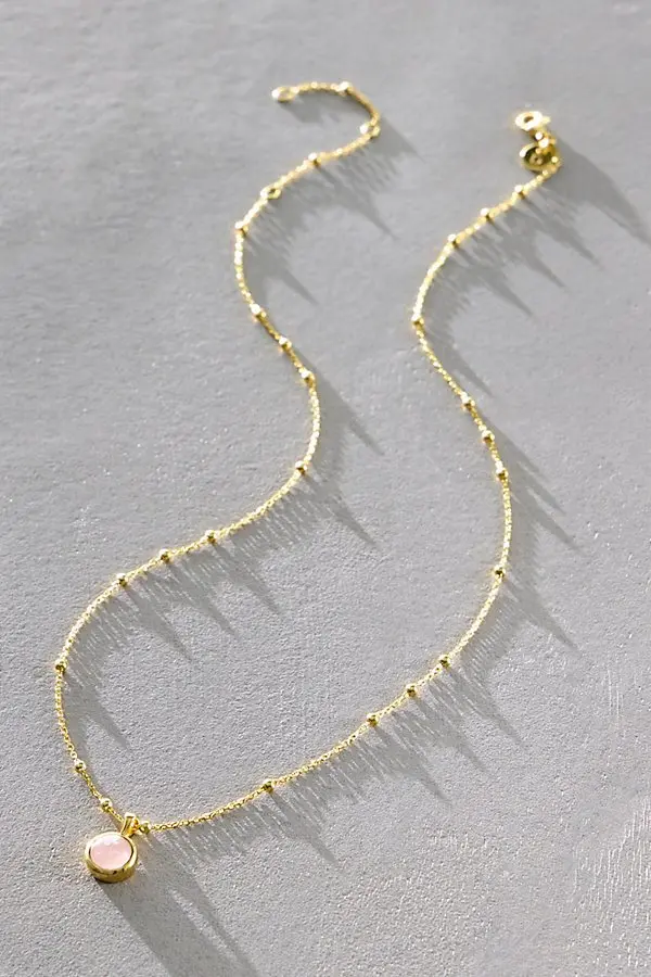 GHOST LONDON Plated Healing Stone Necklace
