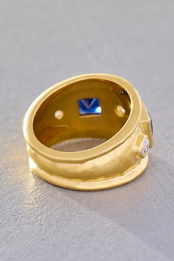GHOST LONDON Plated Chunky Stone Ring