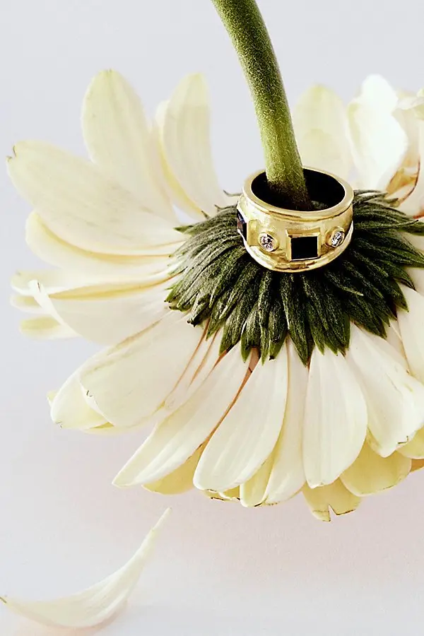 GHOST LONDON Plated Chunky Stone Ring