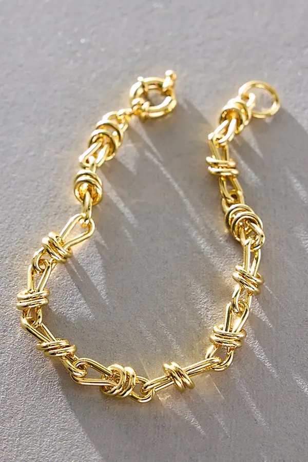 GHOST LONDON Plated Polly Knot Bracelet