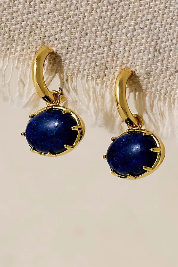 ALV X Free-est Leigh Hoop Earrings With Lapis Stone