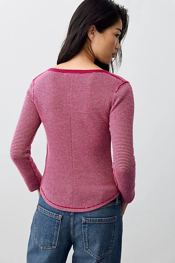 Free People We The Free Jamie Striped Cashmere Henley