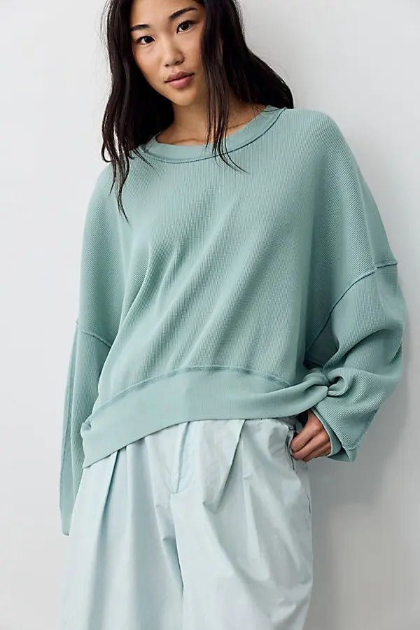 Free People We The Free Skyline Thermal - Aqua