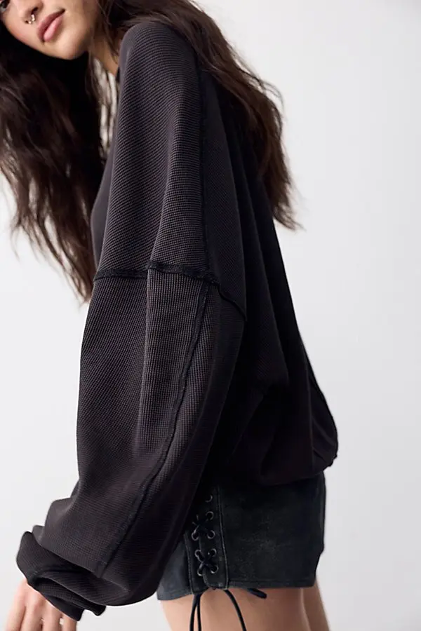 Free People We The Free Skyline Thermal - Black