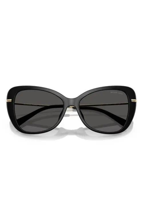 Michael Kors 56mm Butterfly Sunglasses - Black