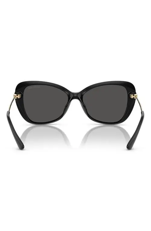 Michael Kors 56mm Butterfly Sunglasses - Black