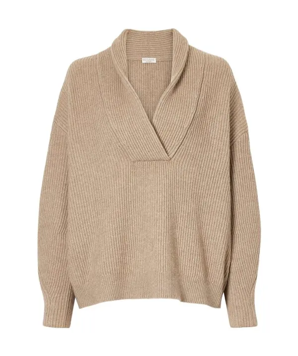 Brunello Cucinelli Long-sleeved Ribbed Jumper - No