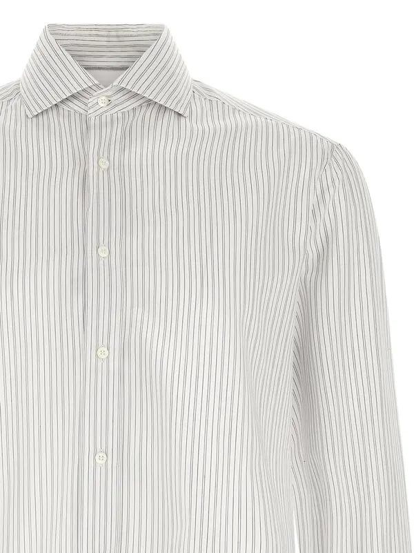 Brunello Cucinelli Striped Buttoned Shirt - No