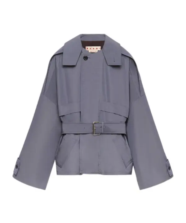 Marni Grey Nylon Blouson With Belt