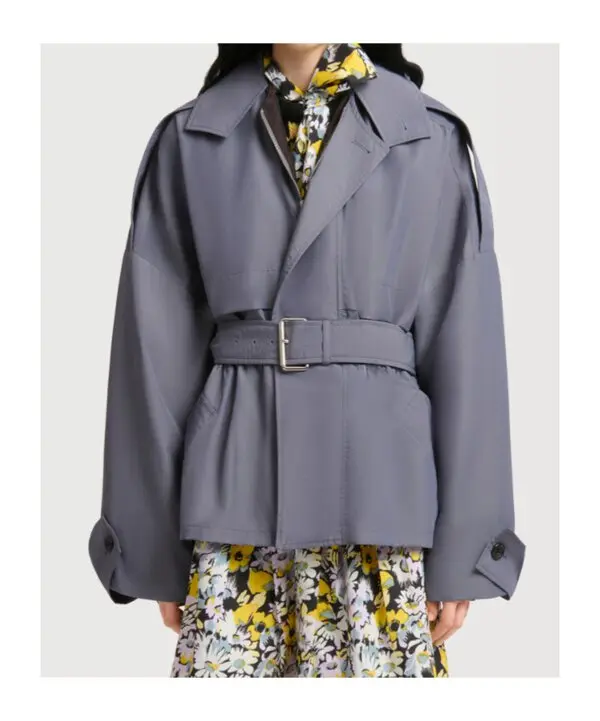 Marni Grey Nylon Blouson With Belt