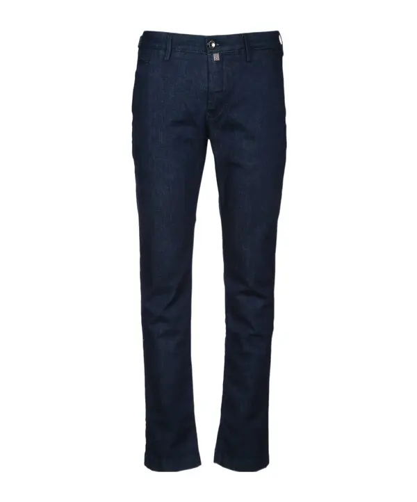 Jacob Cohen Logo Plaque Straight-leg Pants - Black