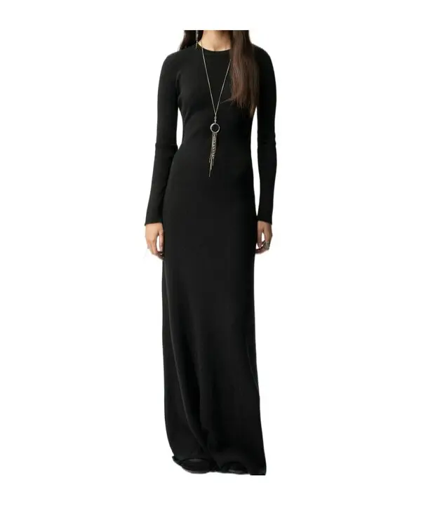 ANN DEMEULEMEESTER Eva Open-back Ribbed Maxi Dress