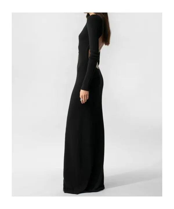 ANN DEMEULEMEESTER Eva Open-back Ribbed Maxi Dress