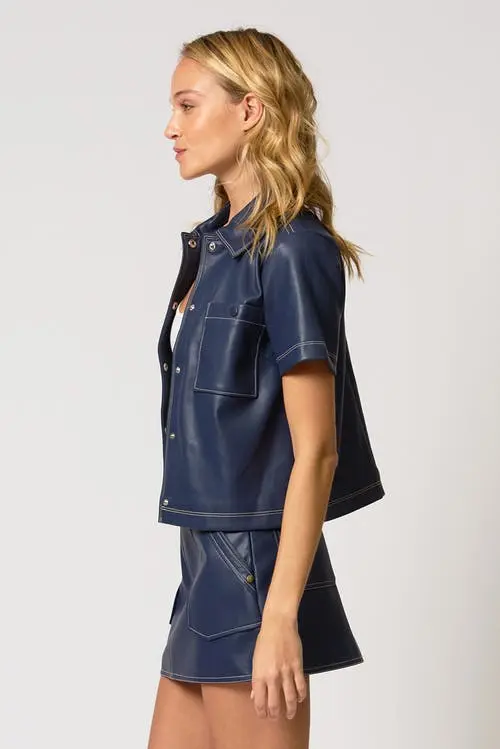 Central Park West Rusty Vegan Ss Cropped Jacket