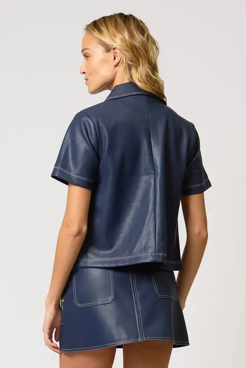 Central Park West Rusty Vegan Ss Cropped Jacket