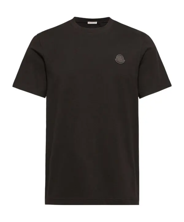 Moncler Double Leather Logo Cotton T-shirt