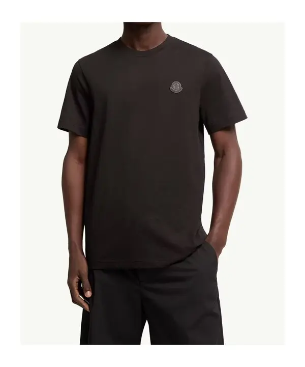 Moncler Double Leather Logo Cotton T-shirt