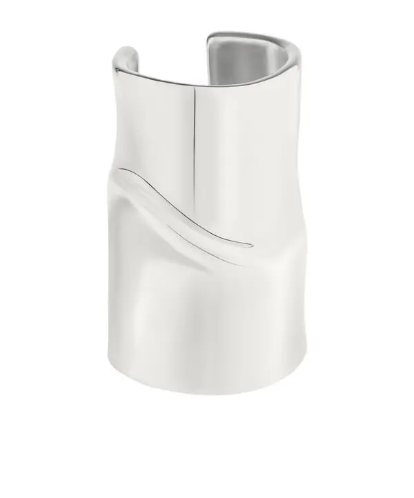 COURREGES Courrèges Melting Effect Wide-band Cuff Bracelet - Silver