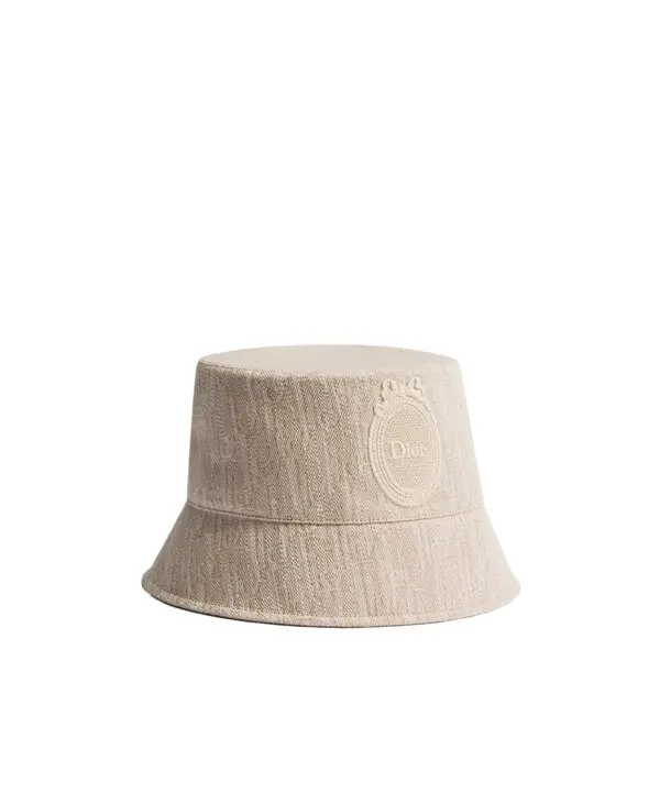 Dior Dioriviera Medaillon Teddy-d Small Brim Bucket Hat - Nude