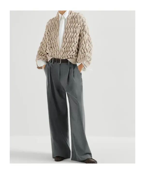 Brunello Cucinelli Silk And Linen Dazzling Waves Cardigan