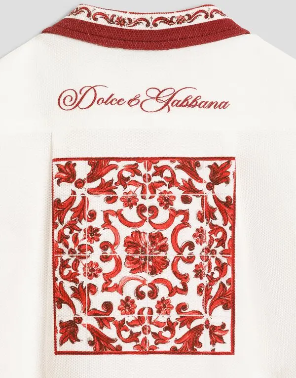 Dolce & Gabbana Majolica-print Double Piqué Shirt