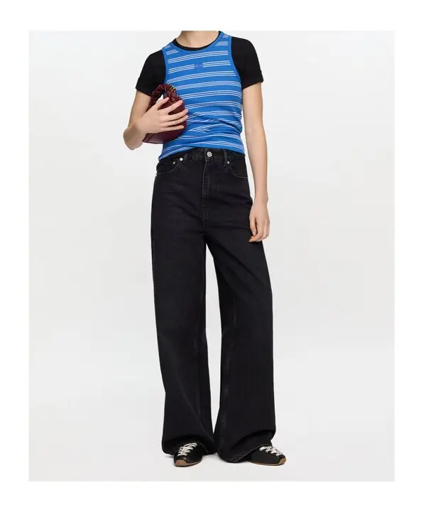 GANNI Tank Top With Stripes