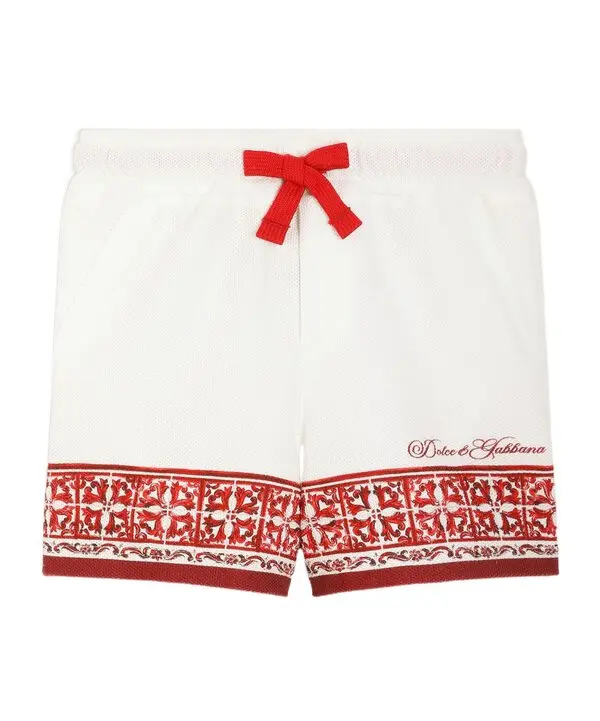 Dolce & Gabbana Majolica-print Double Piqué Bermuda Shorts - Multicolour